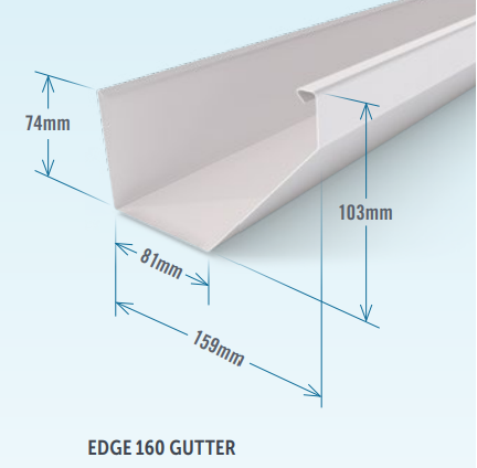 Stratco Edge Gutter 160 | STEEL SELECT®